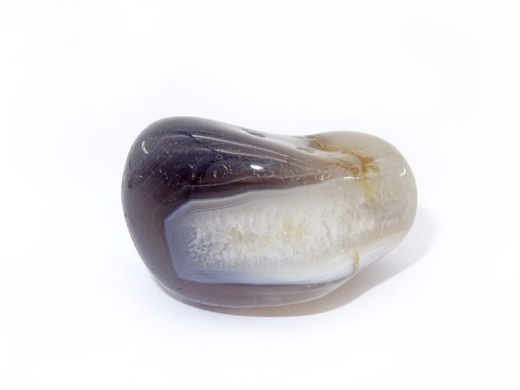 Grey Agate Tumblestone - Surrender To Happiness